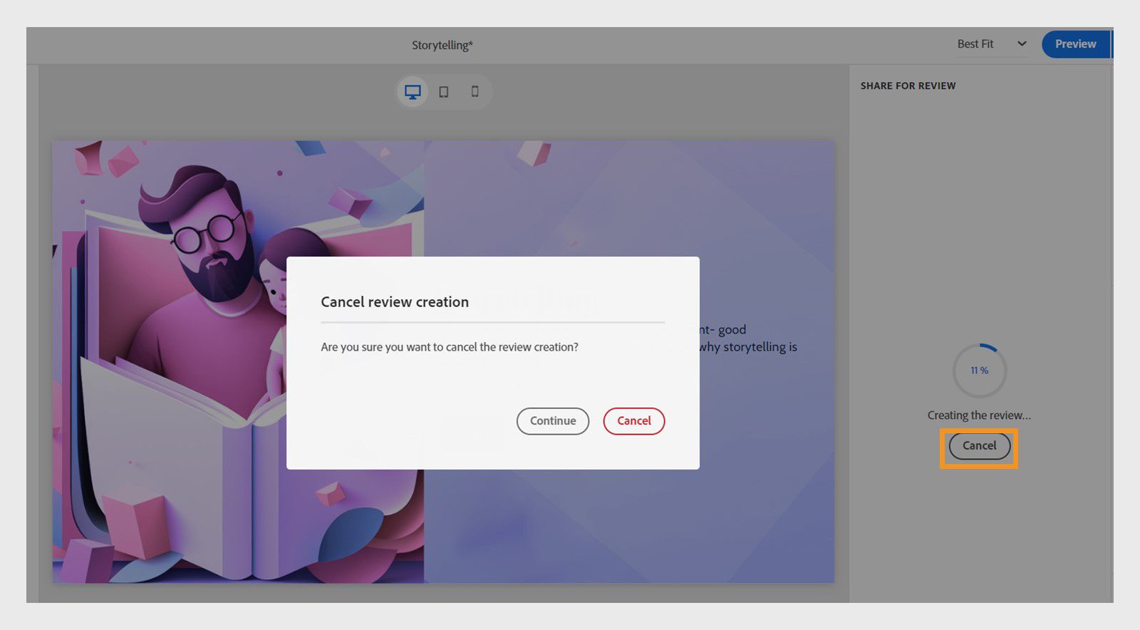 Share a Captivate project for review